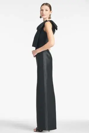 Sachin & Babi Bonnie One-shoulder Bow Gown - Black