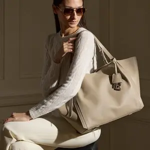 Ralph Lauren Rl 888 Calfskin Tote - Mineral