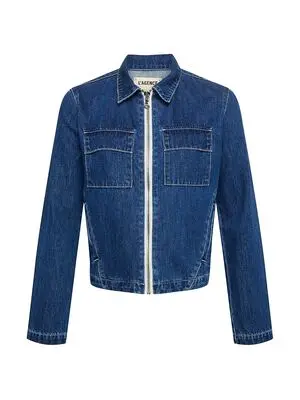 L'Agence Women's Elaine Zip Denim Jacket - Torrence  - Torrence