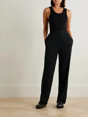 SKIMS Boyfriend Stretch-modal And Cotton-blend Jersey Track Pants