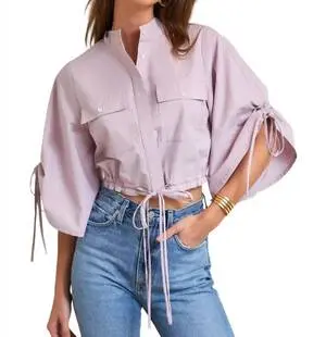 HEVRON Eva Top In Lilac - Purple