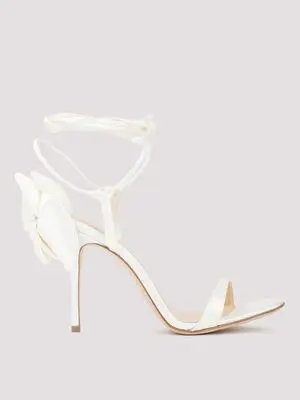 Magda Butrym Magda Butrym Floral Embellished High Heel Sandals Ivory