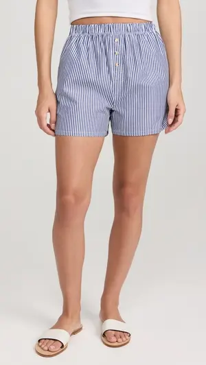 Donni. Striped Boxer Shorts - Navy Stripe