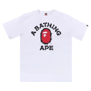 A BATHING APE Brush College Tee - White