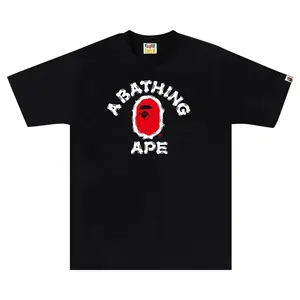 A BATHING APE Brush College Tee - Black