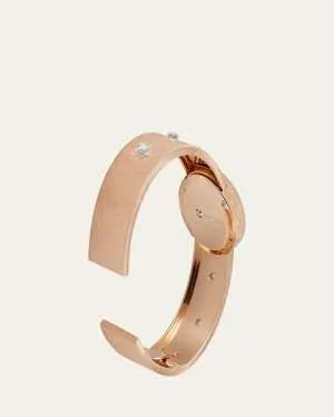 Buccellati Macri 18k Diamond, And Agate Bangle Watch