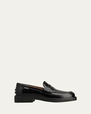 TOD'S Gomma Leather Penny Loafers