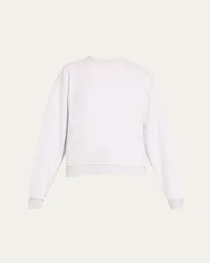 SKIMS Cotton Fleece Crewneck Pullover - Light Heather Grey
