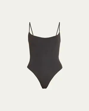 SKIMS Fits Everybody Cami Thong Bodysuit - Onyx