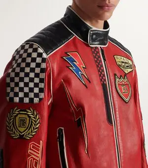 Balmain Leather Motorcycle Jacket