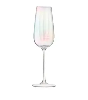 LSA INTERNATIONAL Pearl Flute Glasses - White