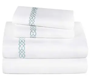 SUPERIOR Egyptian Cotton Embroidered Sheet Set, Cal King
