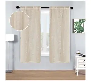 SUPERIOR Cormac Rod Pocket Sheer Curtain Panel Et, 26x63 - One-color
