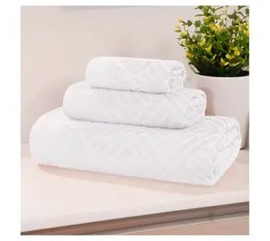 SUPERIOR Egyptian Cotton Jacquard 3-piece Towel Set - One-color