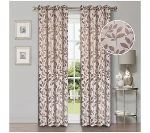 SUPERIOR Modern Leaves Blackout Curtain Panel S Et, 42x108 - One-color