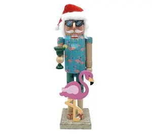 SANTA'S WORKSHOP 14' Flamingo Claus Nutcracker - One-color