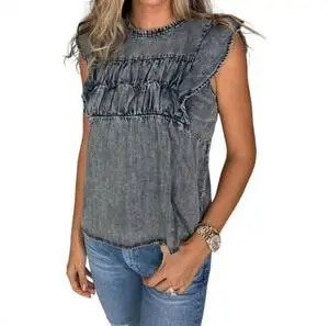 Rails Filomena Top In Ink Wash - Grey