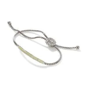 John Hardy Classic Chain Pull Through Pavé Station Bracelet