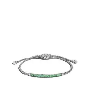 John Hardy Classic Chain Pull Through Pavé Station Bracelet
