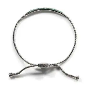 John Hardy Classic Chain Pull Through Pavé Station Bracelet