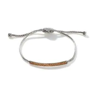 John Hardy Classic Chain Pull Through Pavé Station Bracelet - Citrine