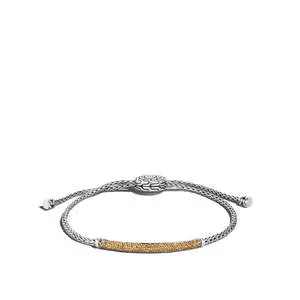 John Hardy Classic Chain Pull Through Pavé Station Bracelet