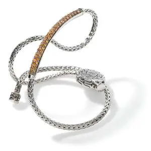 John Hardy Classic Chain Pull Through Pavé Station Bracelet
