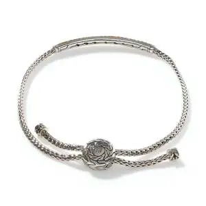 John Hardy Classic Chain Pull Through Pavé Station Bracelet