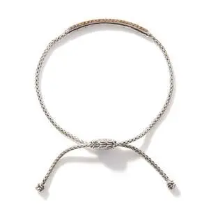 John Hardy Classic Chain Pull Through Pavé Station Bracelet