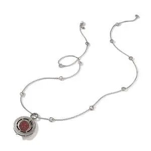 John Hardy Moon Door Necklace With Pave Detail