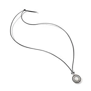 John Hardy Moon Door Necklace Leather, Pearl