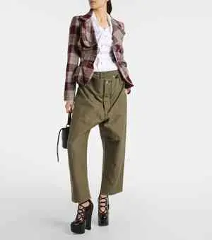 VIVIENNE WESTWOOD Alien Cropped Wide-leg Pants