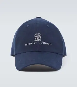 Brunello Cucinelli Logo Baseball Cap - Blue