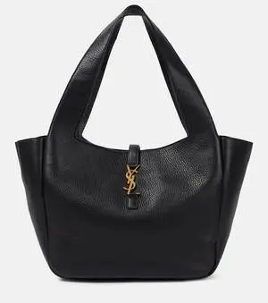 Saint Laurent Le 5 À 7 Bea Leather Tote Bag - Black