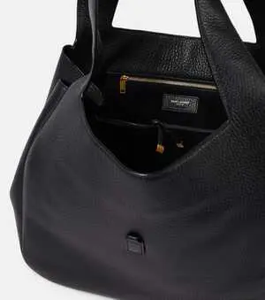 Saint Laurent Le 5 À 7 Bea Leather Tote Bag - Black
