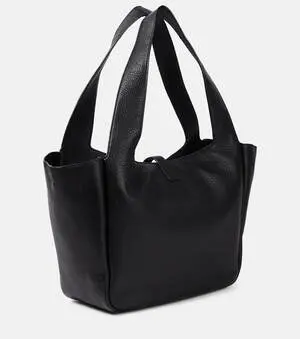 Saint Laurent Le 5 À 7 Bea Leather Tote Bag - Black