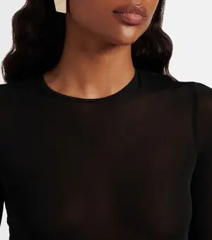 Wardrobe.NYC Mesh Bodysuit - Black