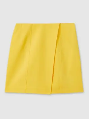 REISS Cleo Cross-over Mini Skirt