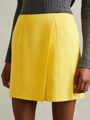 REISS Cleo Cross-over Mini Skirt