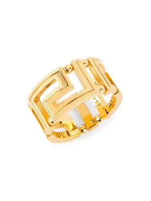 Versace Women's Goldtone Greca Ring - Versace Gold  - Versace Gold