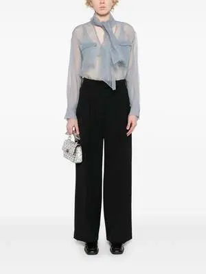 Giorgio Armani Scarf-detail Organza Shirt