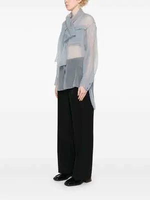 Giorgio Armani Scarf-detail Organza Shirt