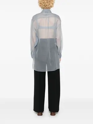 Giorgio Armani Scarf-detail Organza Shirt