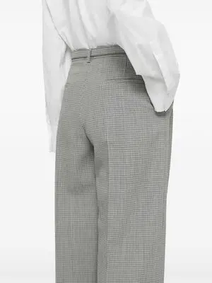 JIL SANDER Checked Virgin Wool Palazzo Pants