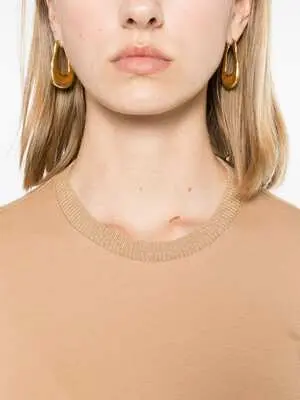 Fabiana Filippi Knit-collar T-shirt