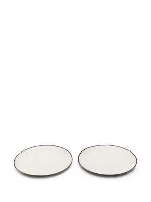 ANN DEMEULEMEESTER Contrasting-edge Porcelain Plates
