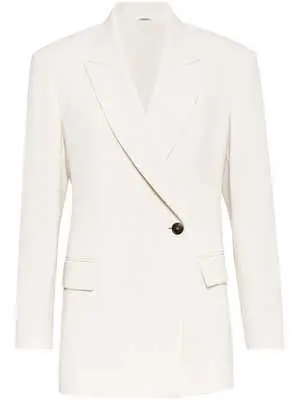 Brunello Cucinelli Single-button Blazer - White