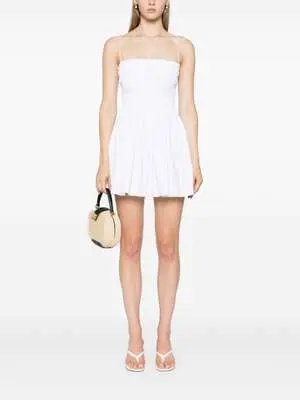 Matteau Spaghetti Strap Square Neck Mini Dress - White