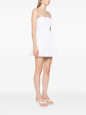 Matteau Spaghetti Strap Square Neck Mini Dress - White