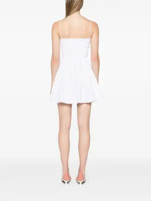 Matteau Spaghetti Strap Square Neck Mini Dress - White